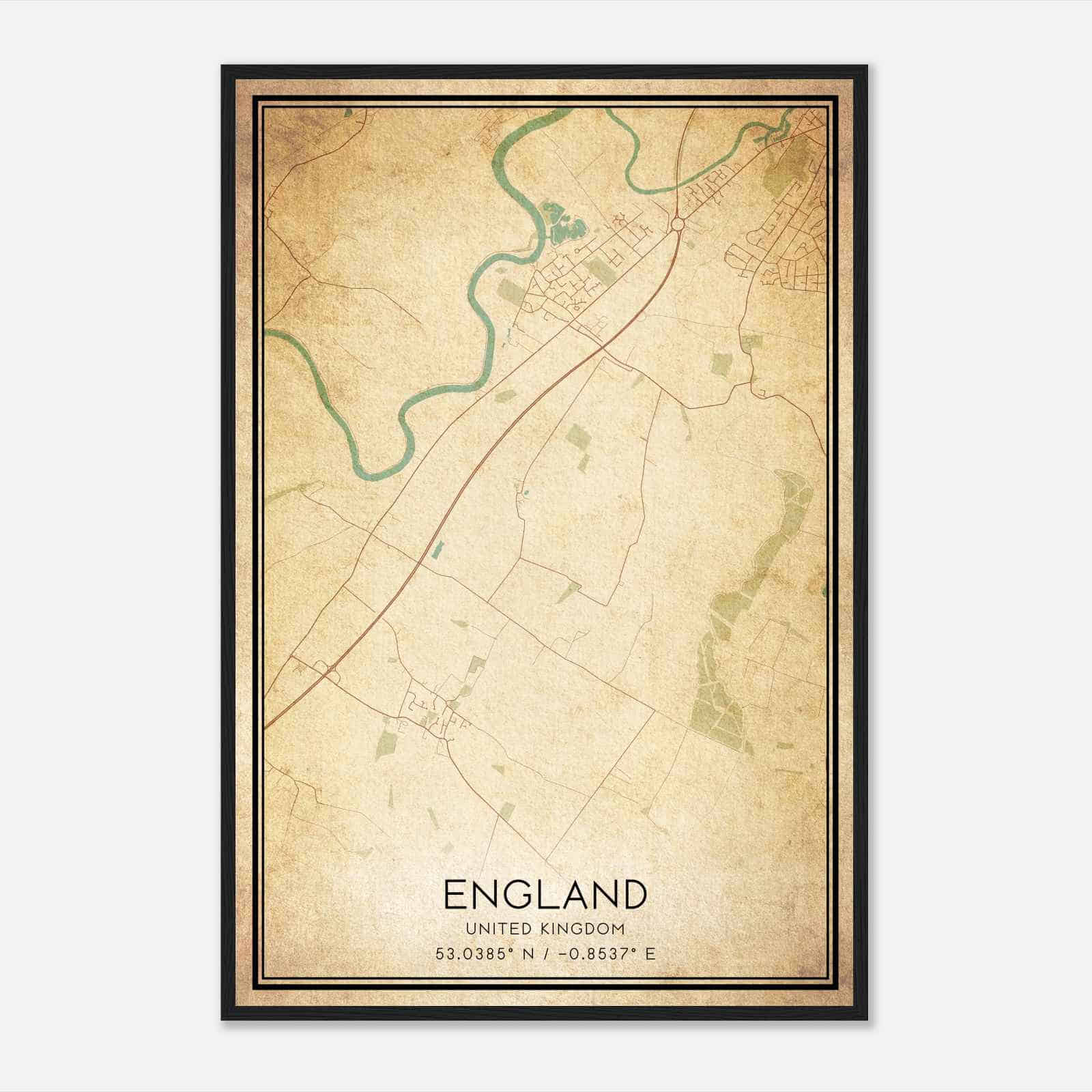 Vintage Thorpe United Kingdom Map Poster, Thorpe City Road Wall Art ...