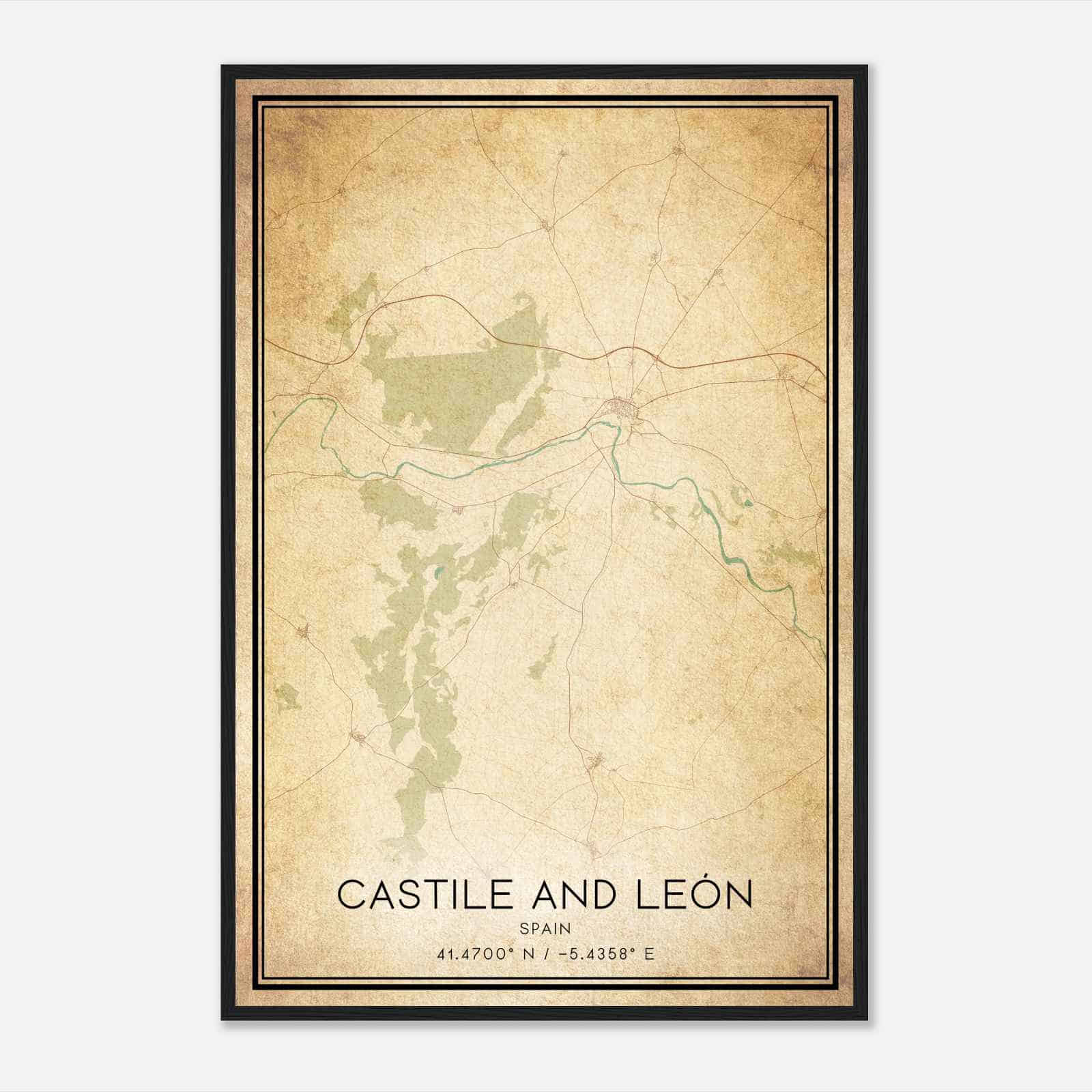 Vintage Toro Spain Map Poster, Toro City Road Wall Art Print - Custom ...