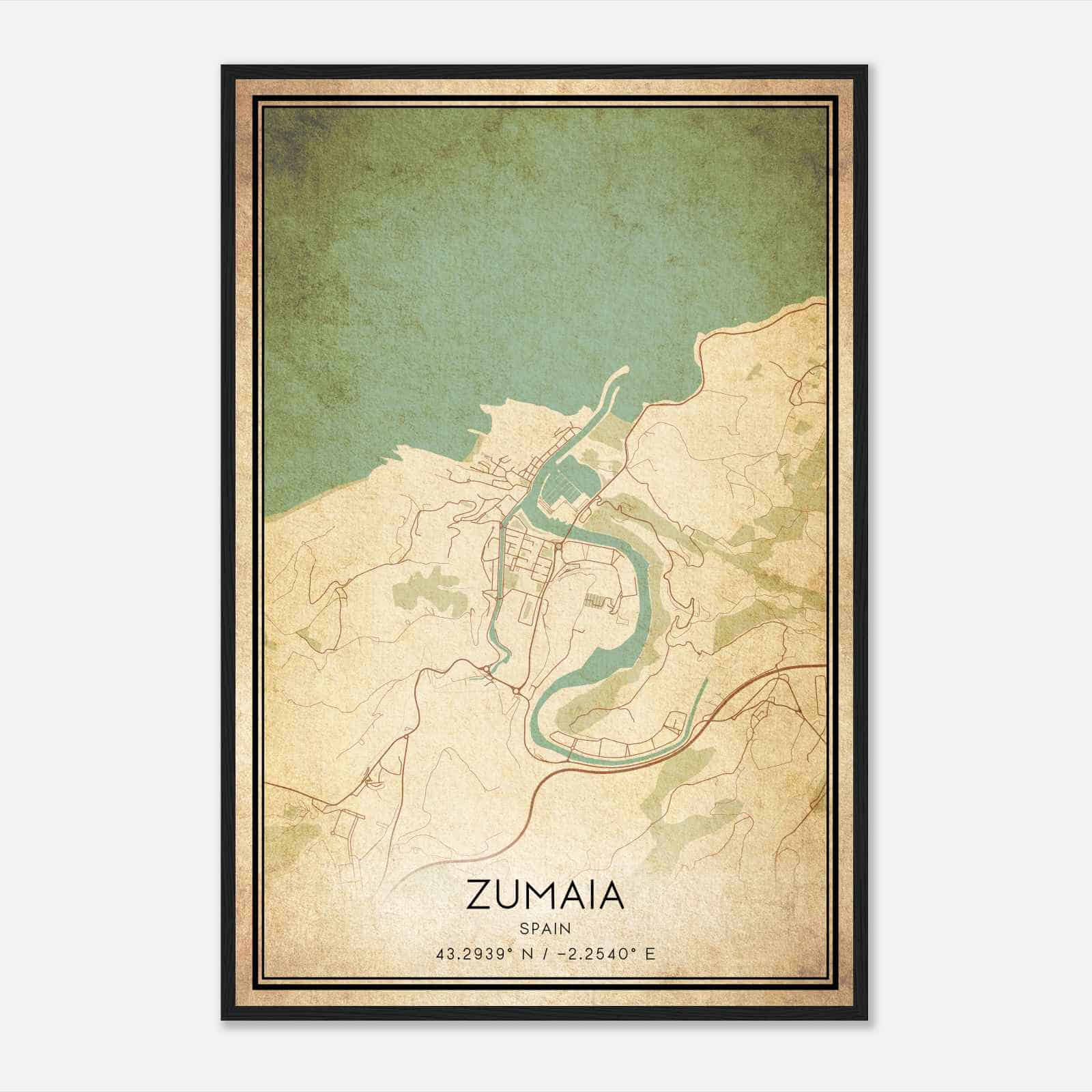 Custom Zumaia Spain Map Poster - Mapmory