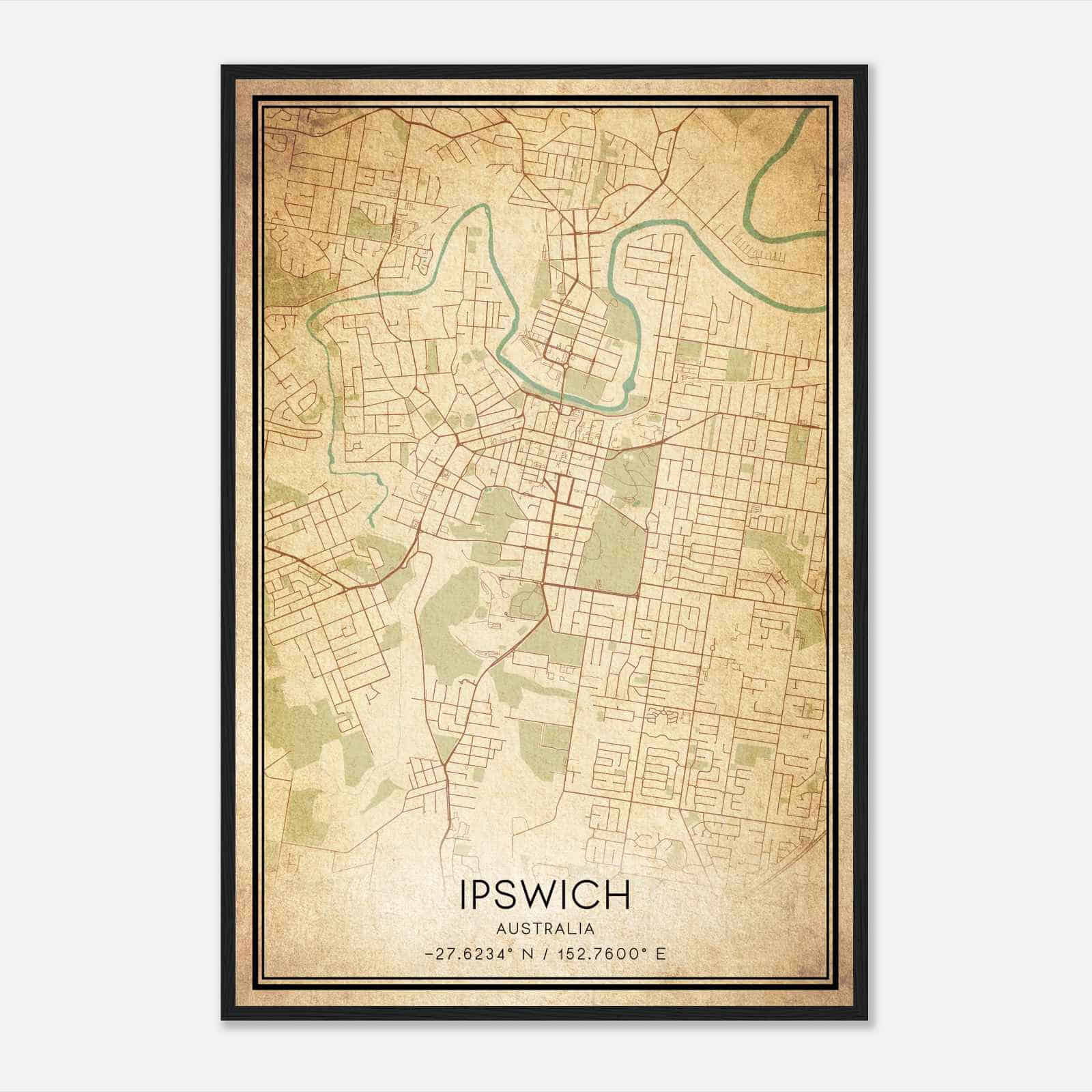 Custom Ipswich Australia Map Poster - Mapmory