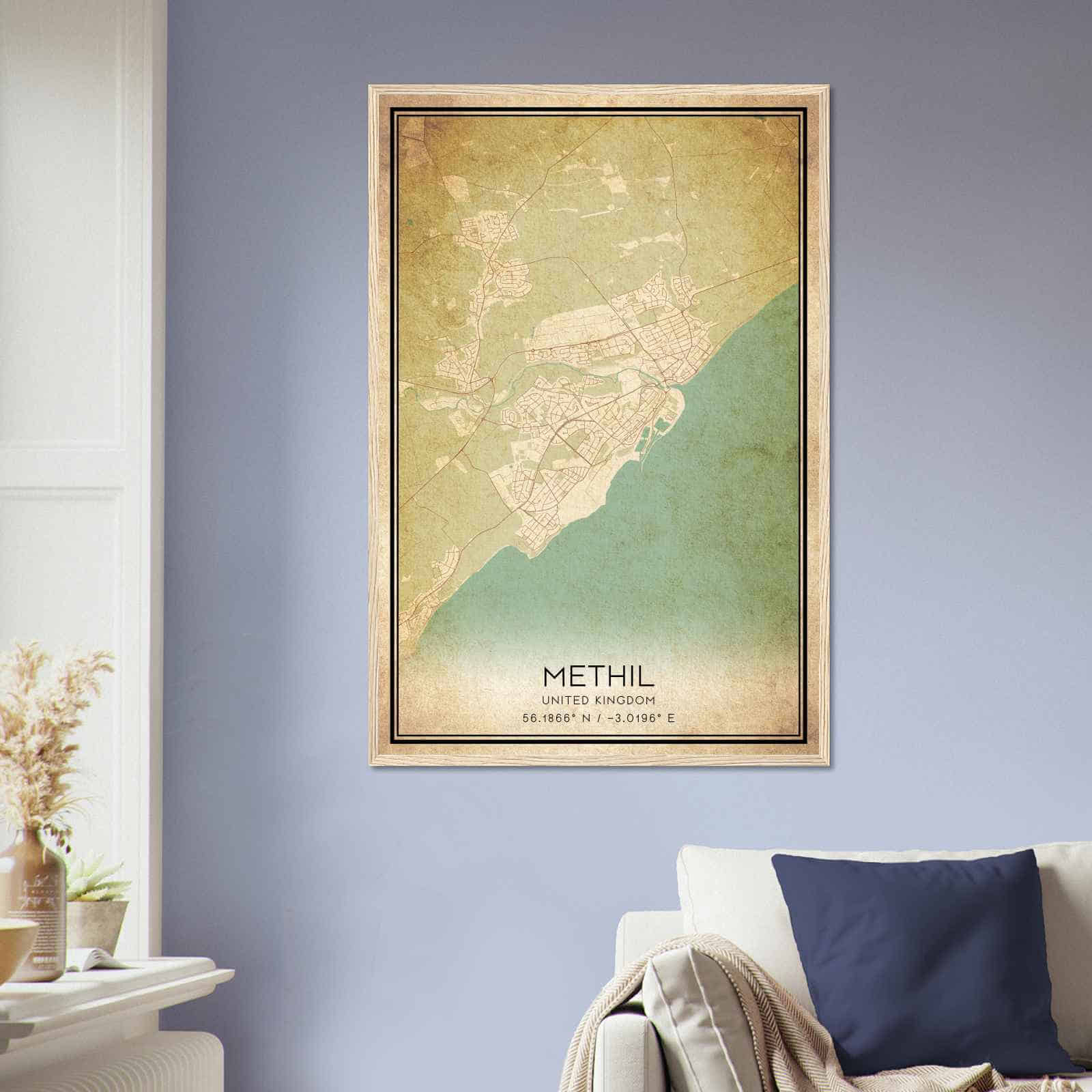 Vintage Methil United Kingdom Map Poster, Methil City Road Wall Art ...