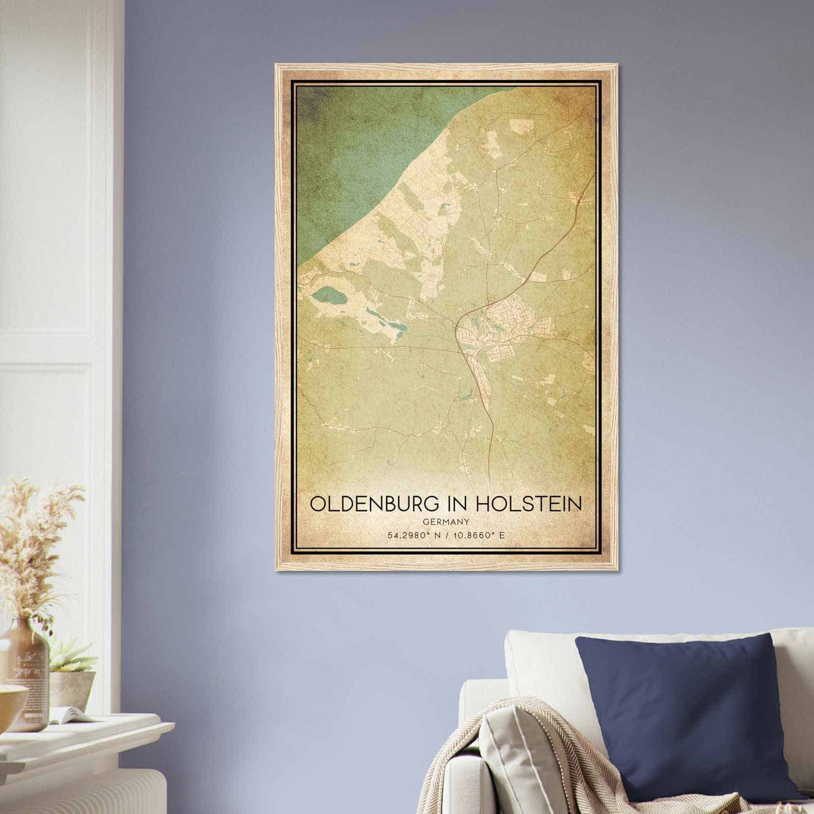 Vintage Oldenburg in Holstein Germany Map Poster, Oldenburg in Holstein ...